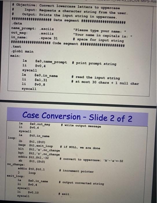 Solved PS-Ass # Objective: Convert lowercase letters to | Chegg.com