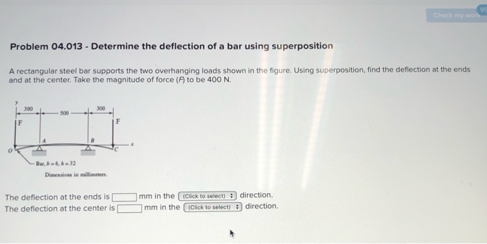 Solved CES Problem 04.013 - Determine the deflection of a | Chegg.com