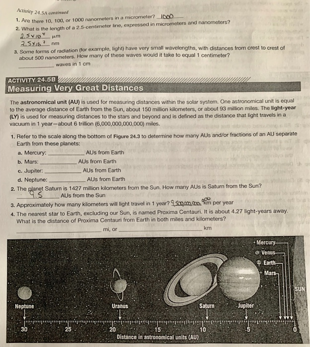 Solved Activity 24 SA continued 1. Are there 10, 100, or | Chegg.com