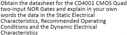 Obtain the datasheet for the CD4001 CMOS Quad | Chegg.com