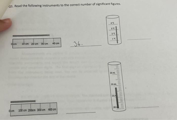 Solved Q1. Read the following instruments to the correct | Chegg.com