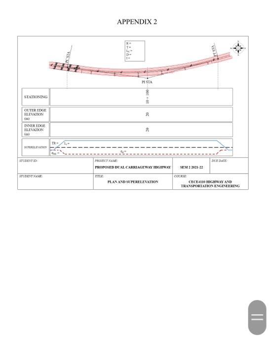 Solved 04. A horizontal curve along the proposed road from | Chegg.com