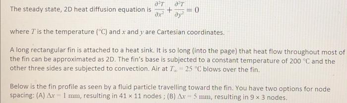 Solved at PT The steady state, 2D heat diffusion equation is | Chegg.com