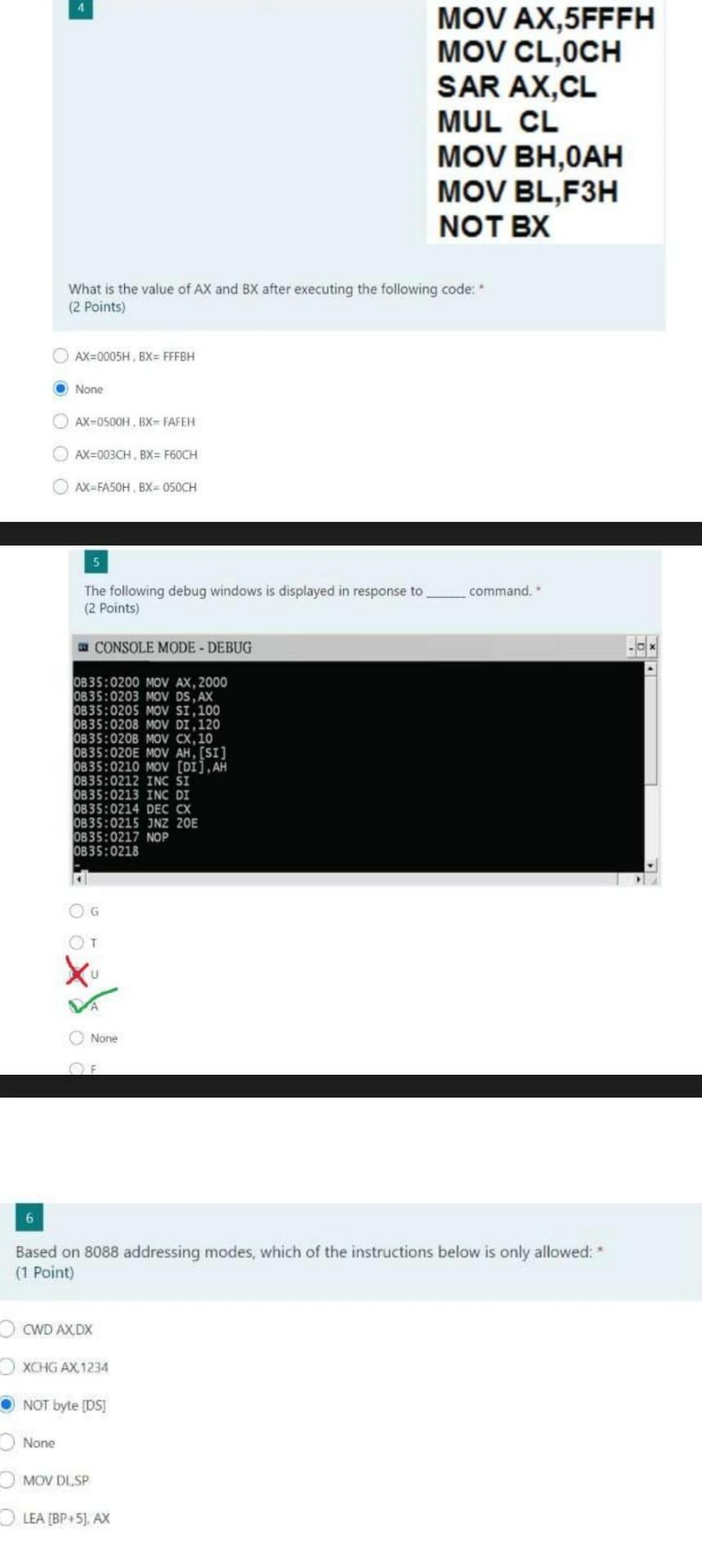 Solved What is the value of AX and BX after executing the | Chegg.com
