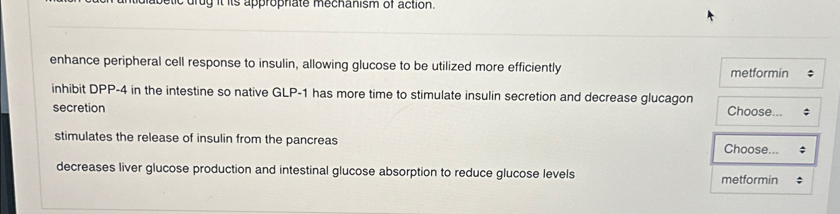 Solved enhance peripheral cell response to insulin, allowing | Chegg.com