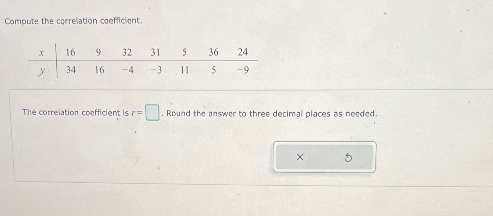 Solved Compute the correlation | Chegg.com