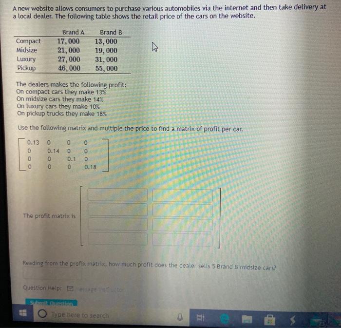 Solved A new website allows consumers to purchase various | Chegg.com
