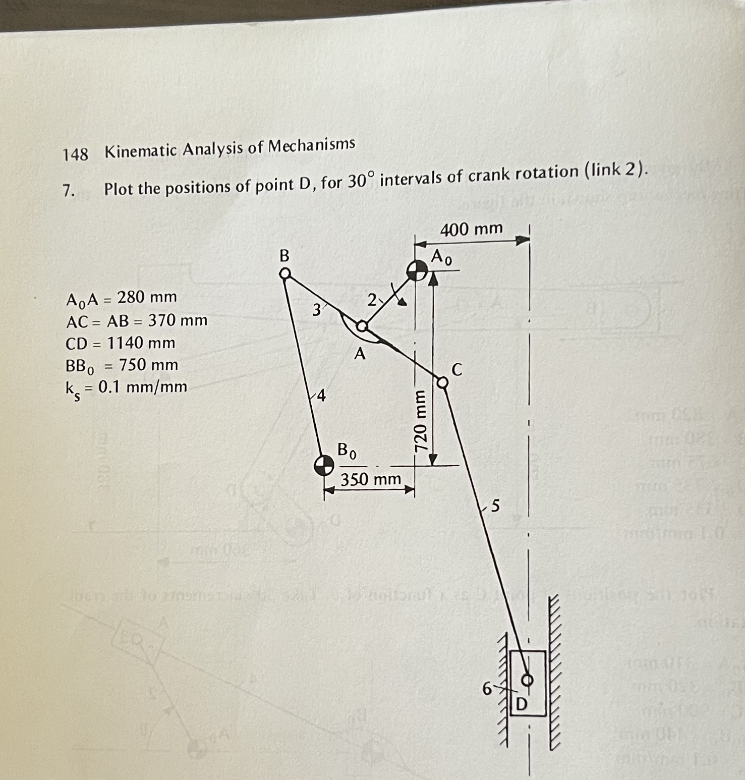 Solved 148 ﻿Kinematic Analysis of MechanismsPlot the | Chegg.com