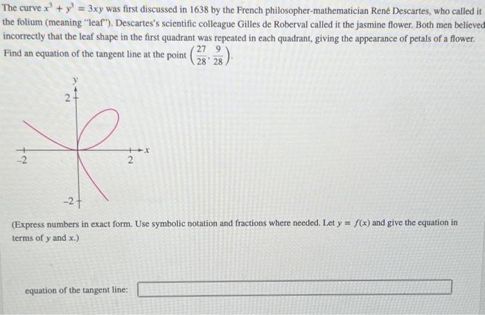 Solved Determine the equation of the line, passing through | Chegg.com
