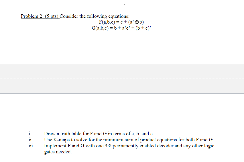 Solved Problem 2: (5 pts) Consider the following | Chegg.com Solved Problem 2: (5 pts) Consider the following | Chegg.com