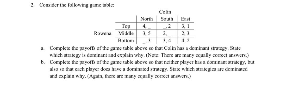 Solved Consider the following game | Chegg.com