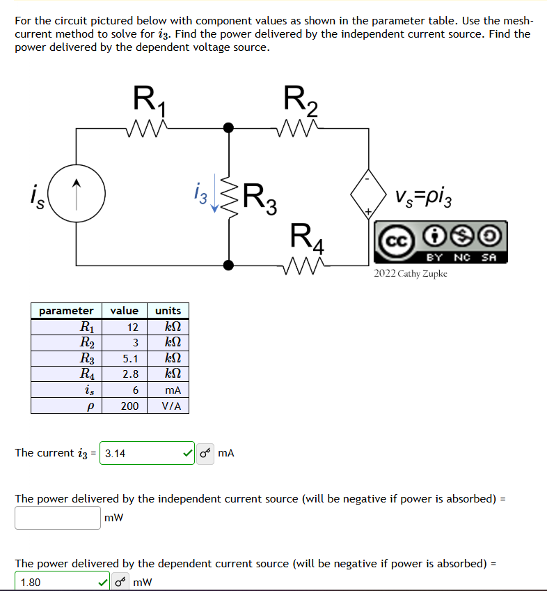 Solved For the circuit pictured below with component values | Chegg.com