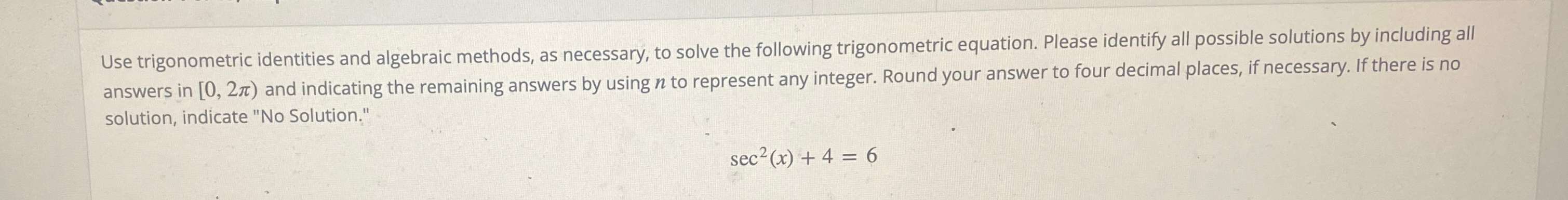 Solved Use trigonometric identities and algebraic methods, | Chegg.com
