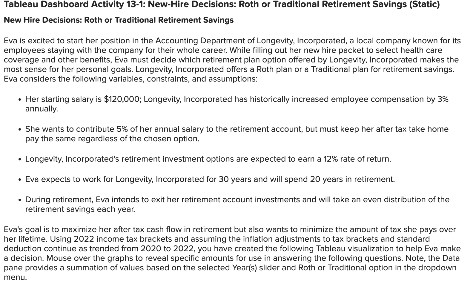 Solved Tableau Dashboard Activity 13-1: New-Hire Decisions: | Chegg.com