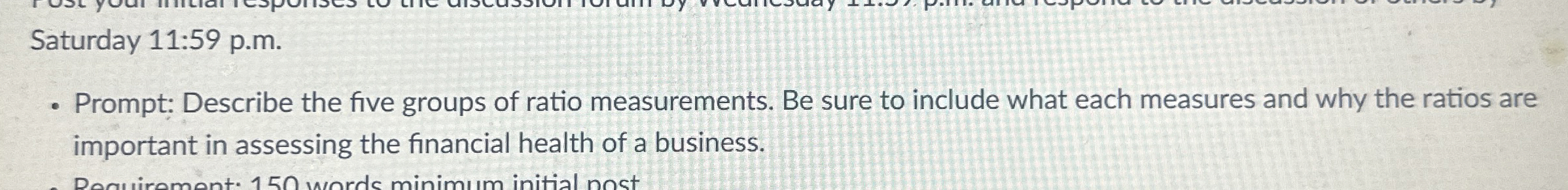Solved Saturday 11:59 ﻿p.m.Prompt: Describe the five groups | Chegg.com