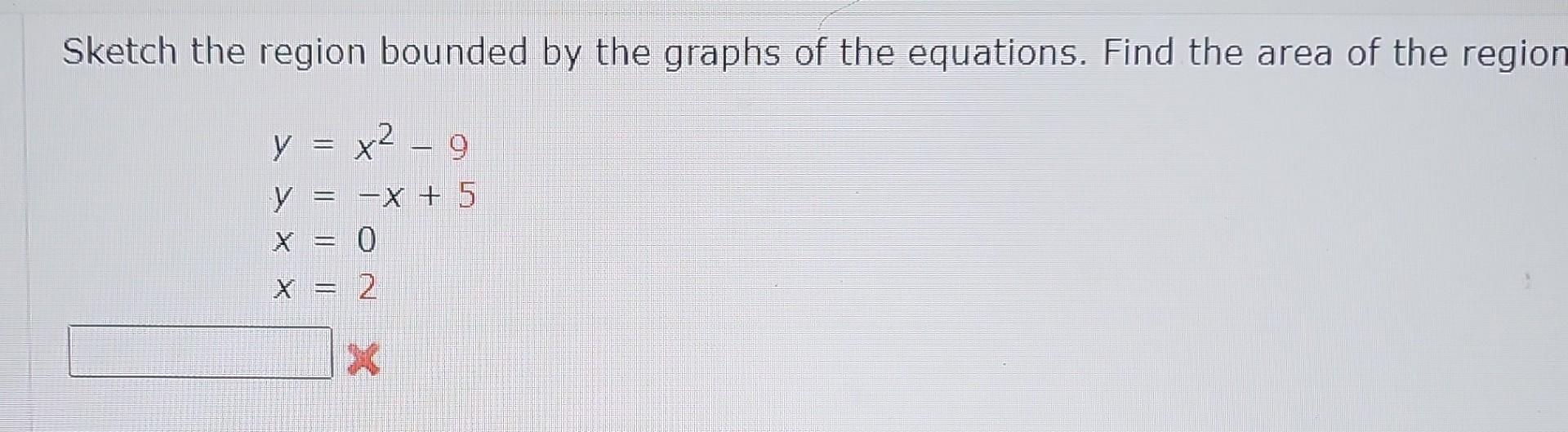 Solved sketch the region bounded by the graphs of the | Chegg.com