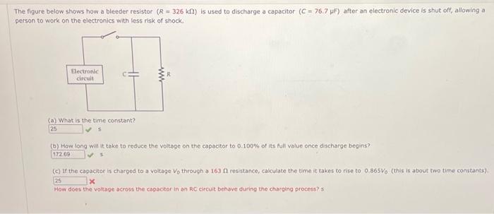 Solved The figure below shows how a bleeder resistor | Chegg.com