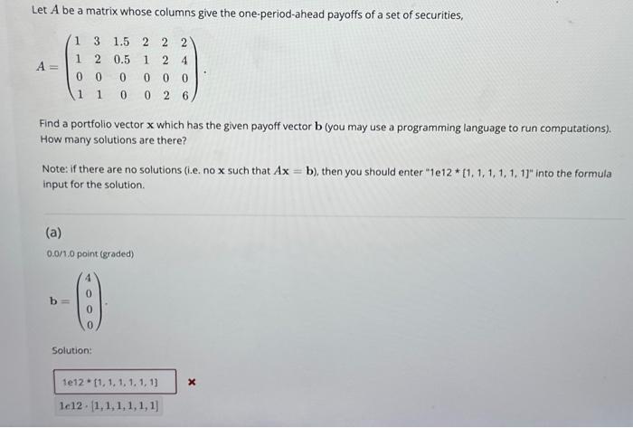 Solved Let A be a matrix whose columns give the | Chegg.com