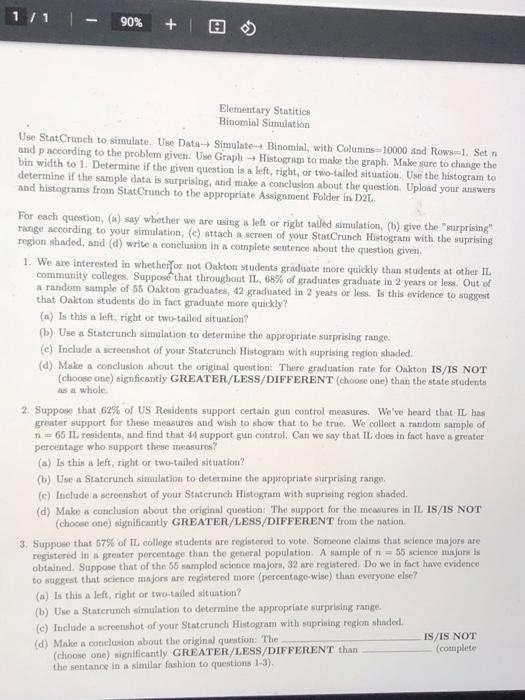 Solved For each question, (a) say whether we are using a | Chegg.com