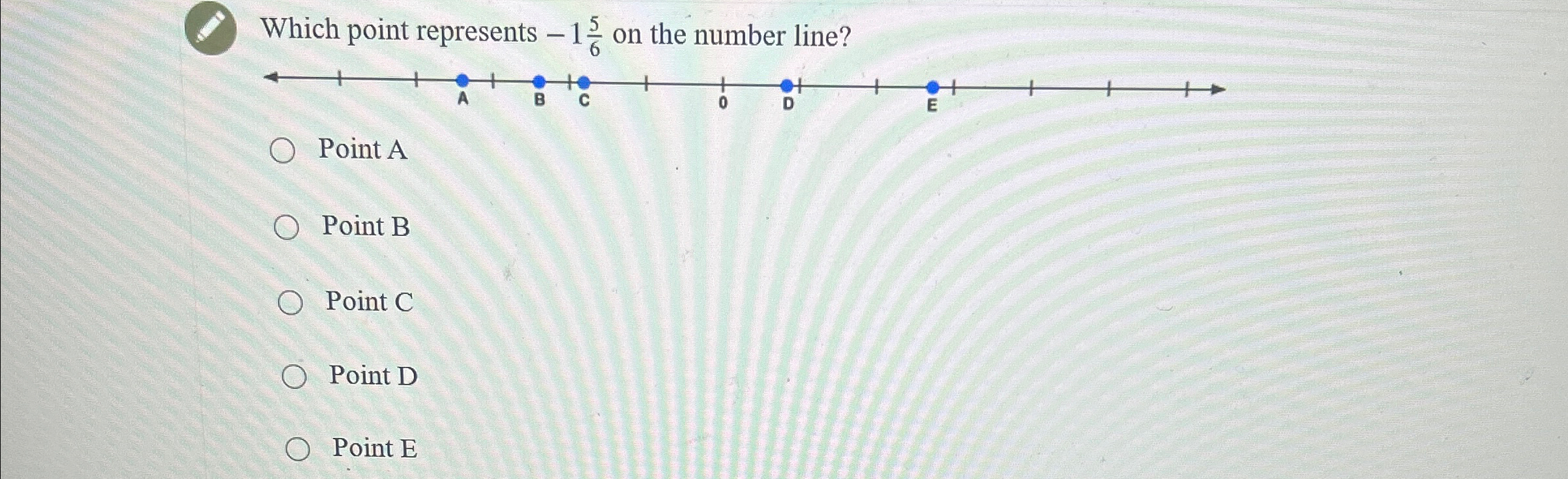 Solved Which point represents -150 ﻿on the number line?Point | Chegg.com