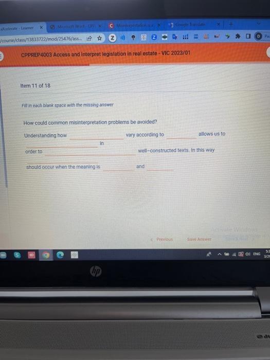 Solved CPPREP 4003 ﻿Access and interpret legislation in real | Chegg.com