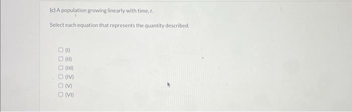 Solved For each description (a)- (c), select the expressions | Chegg.com