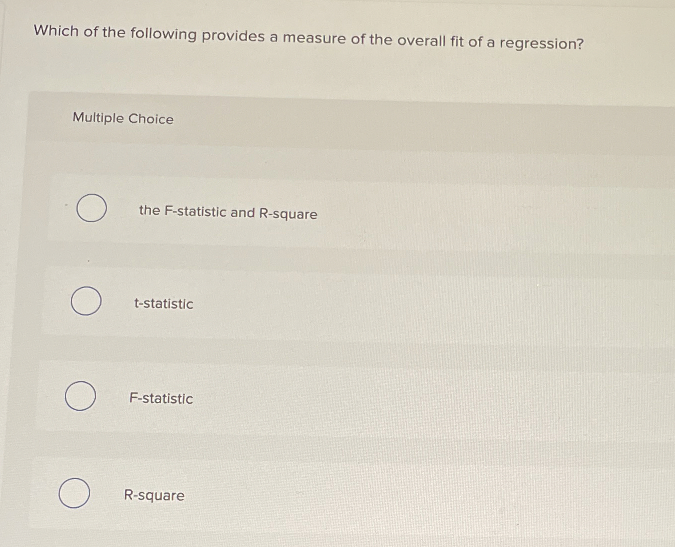 Which of the following provides a measure of the | Chegg.com