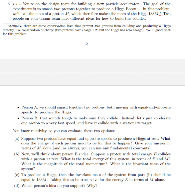 Solved Person A: we should smash together two protons, both | Chegg.com
