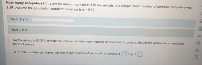 Solved How many computers? In a simple random sample of 150 | Chegg.com