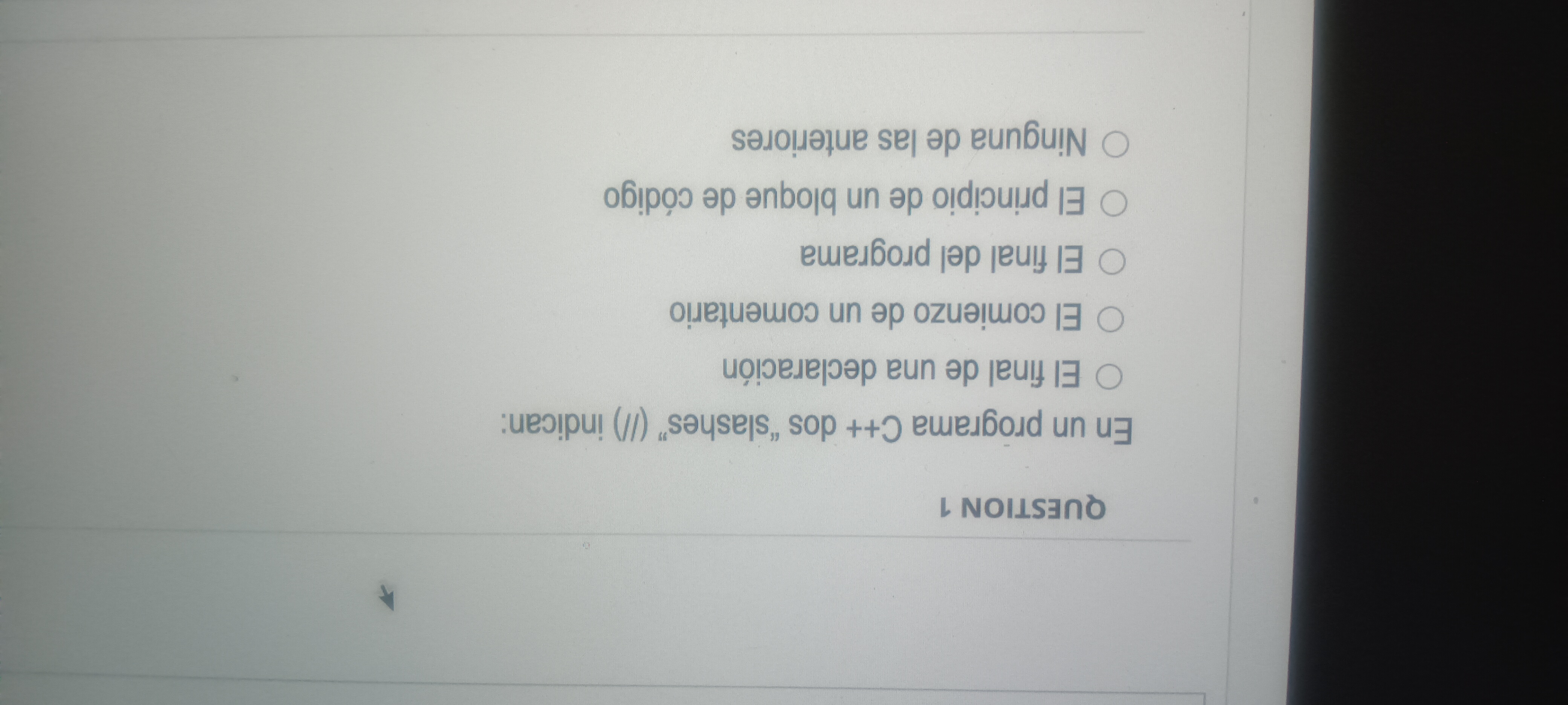 Solved QUESTION 1En un programa C++ ﻿dos "slashes" (//) | Chegg.com