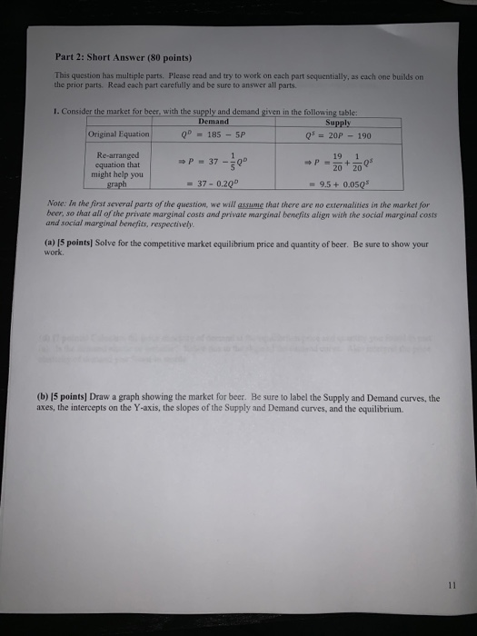 Solved (c) 10 points Calculate the consumer surplus, | Chegg.com