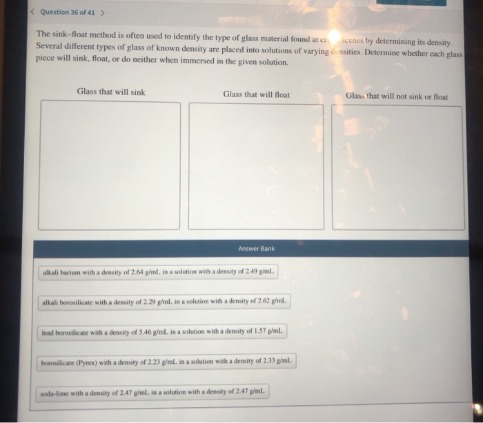 Solved The sink-float method is often | Chegg.com