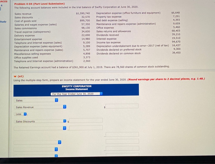 Solved JRCES 4 1 Study Problem 4-04 (Part Level Submission) | Chegg.com