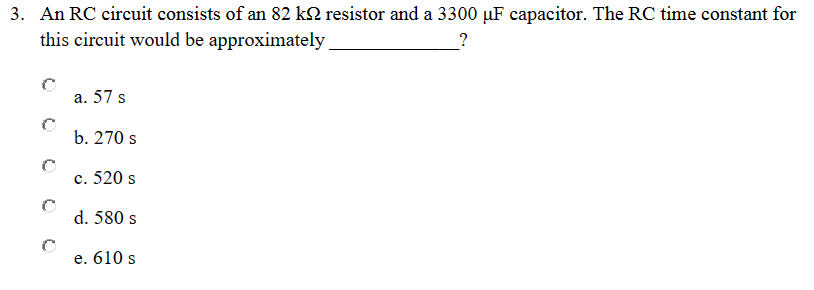 Solved An RC ﻿circuit consists of an 82kΩ ﻿resistor and a | Chegg.com