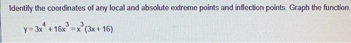 Solved The first derivative of a continuous function y=f(x) | Chegg.com