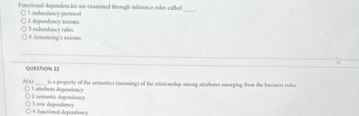 Solved Functional Dependencies Are Examined Through