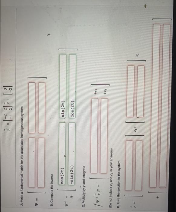 Solved P-03 A. Write a fundamental matrix for the associated | Chegg.com