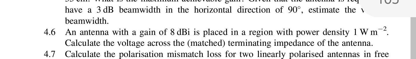 Solved have a 3 dB beamwidth in the horizontal direction of | Chegg.com