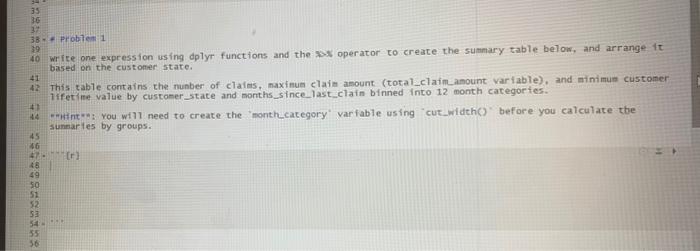 Solved Problem 1 Write One Expression Using Dplyr Functions