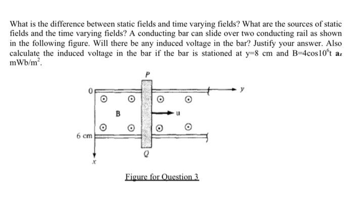 Solved What is the difference between static fields and time | Chegg.com