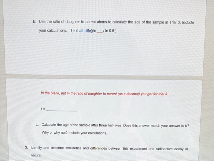 Table 2: Radioactive Decay Data | Chegg.com