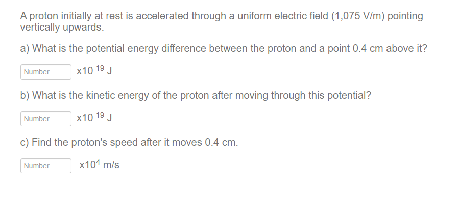 Solved A proton initially at rest is accelerated through a | Chegg.com