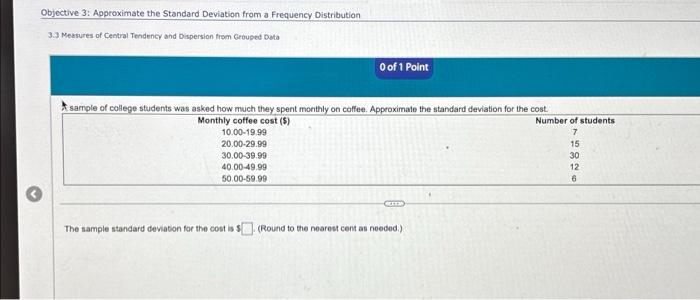 Solved Objective 3: Approximate the Standard Deviation from | Chegg.com