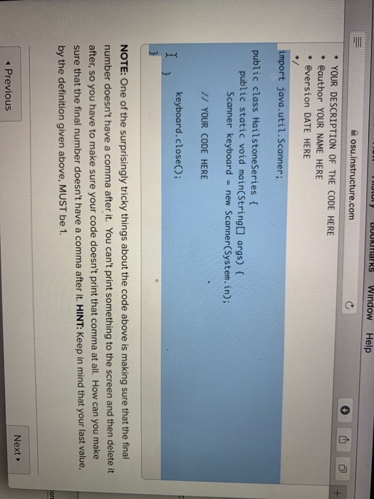 Solved The Hailstone series is defined as follows: Start | Chegg.com