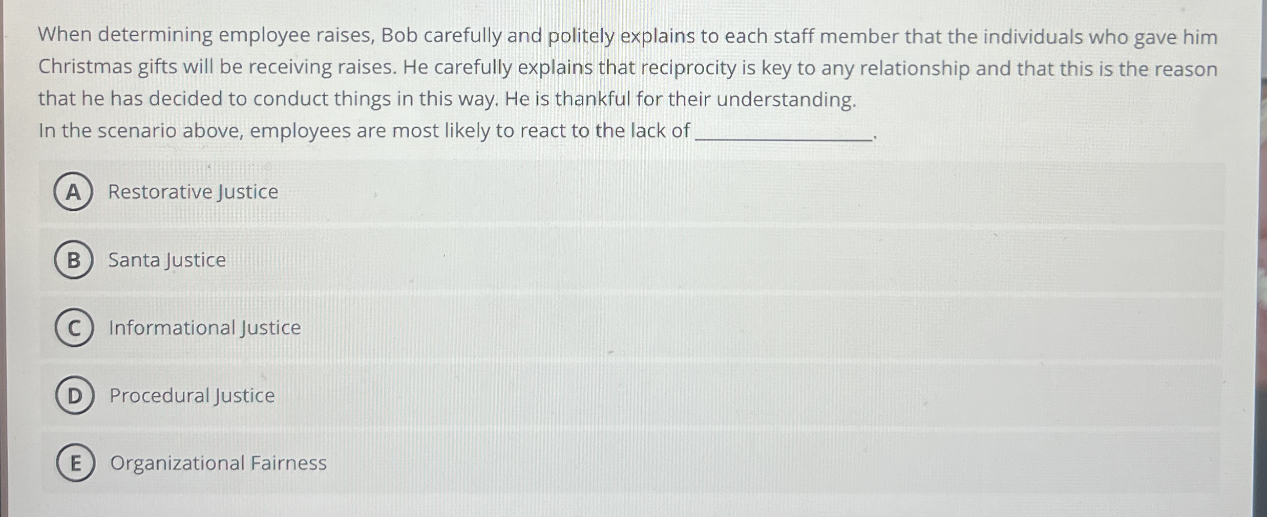 Solved When determining employee raises, Bob carefully and | Chegg.com