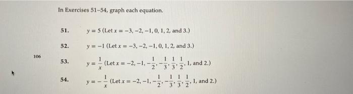 Solved In Exercises 51-54, graph each equation. 51. y=5( Let | Chegg.com