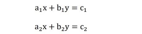 Solved a1x+b1y=c1 a2x+b2y=c2 | Chegg.com