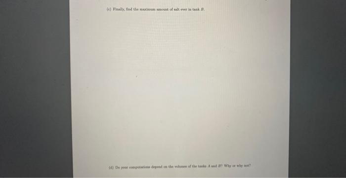 Solved 1. Consider the cascade of two tanks A and B, with | Chegg.com