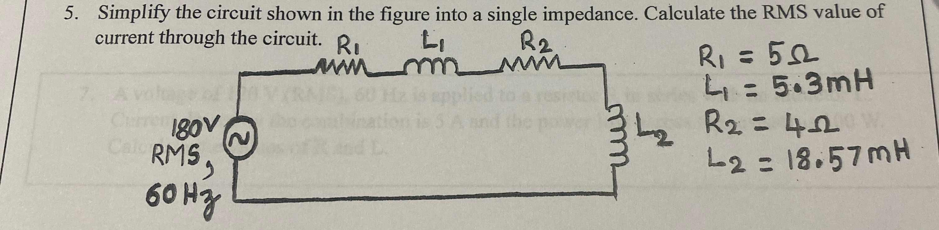 Solved Simplify the circuit shown in the figure into a | Chegg.com