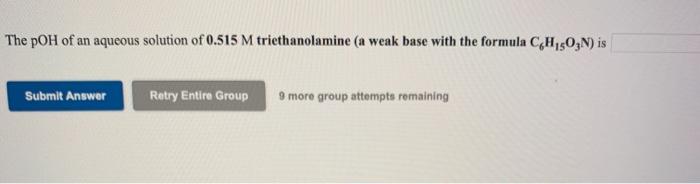 Solved The hydroxide ion concentration. [OH), of an aqueous | Chegg.com